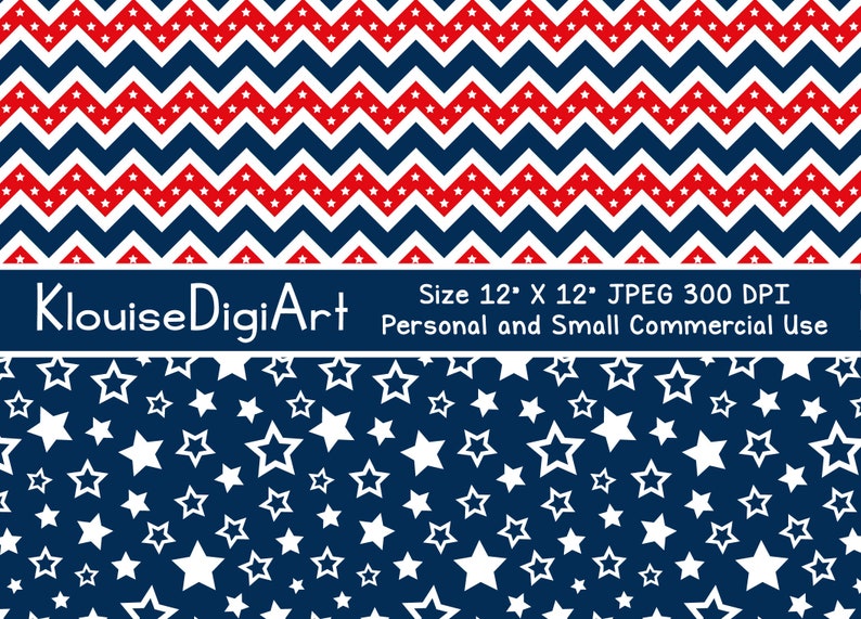 July 4th Independence Day Digital Printable Papers in Red - Etsy