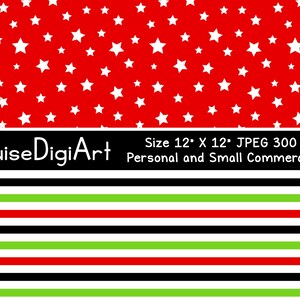 Soccer Football Sport Digital Papers Patterns in Red, Green and Black ...