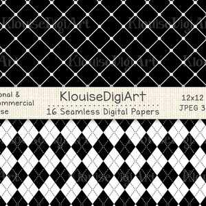 Seamless Black and White Digital Printable Papers With Polka Dots ...