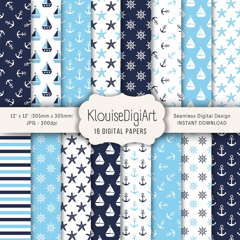 Navy Blue Nautical - Etsy