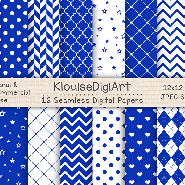 White Royal Blue - Etsy