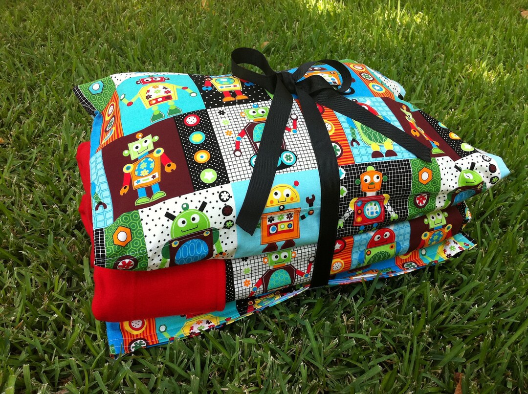 Nap Mat Pdf Tutorial With Attached Blanket and Pillow for Kindermat - Etsy