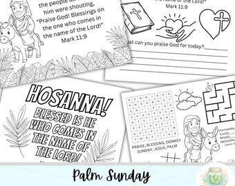 Palm Sunday Activity Pages for Kids | Christian Easter Printable ...