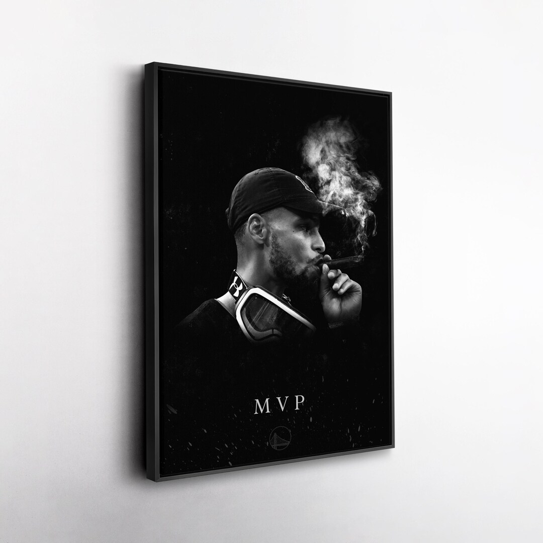 Stephen Curry Smoking a Cigar Poster Golden State Warriors NBA Hand ...