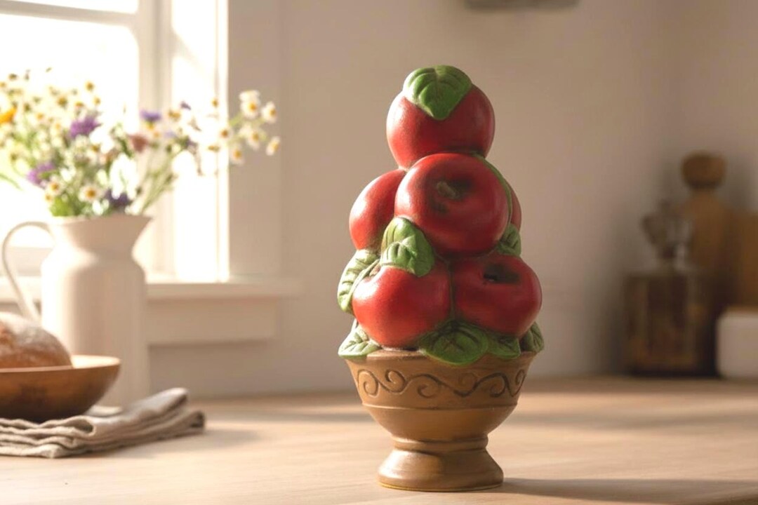 Vintage Apple Topiary Stacked Fruit Country Kitchen Farmhouse Decor - Etsy