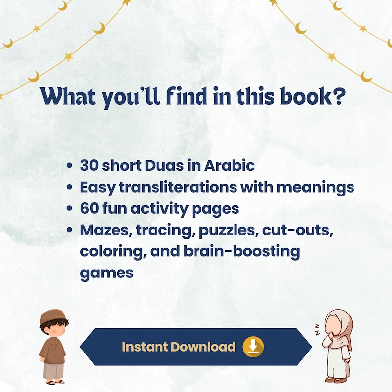 Ramadan Activities for Kids | Islamic Duas & Games | 30 Day Printable ...
