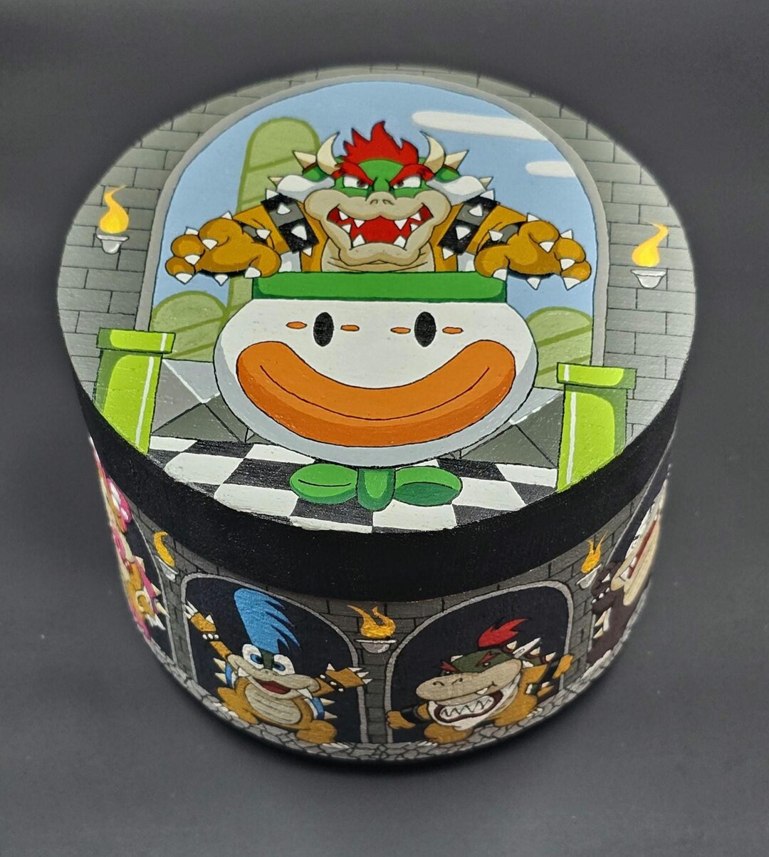Hand-painted Bowser and Koopalings Video Game Mario Themed Wooden ...