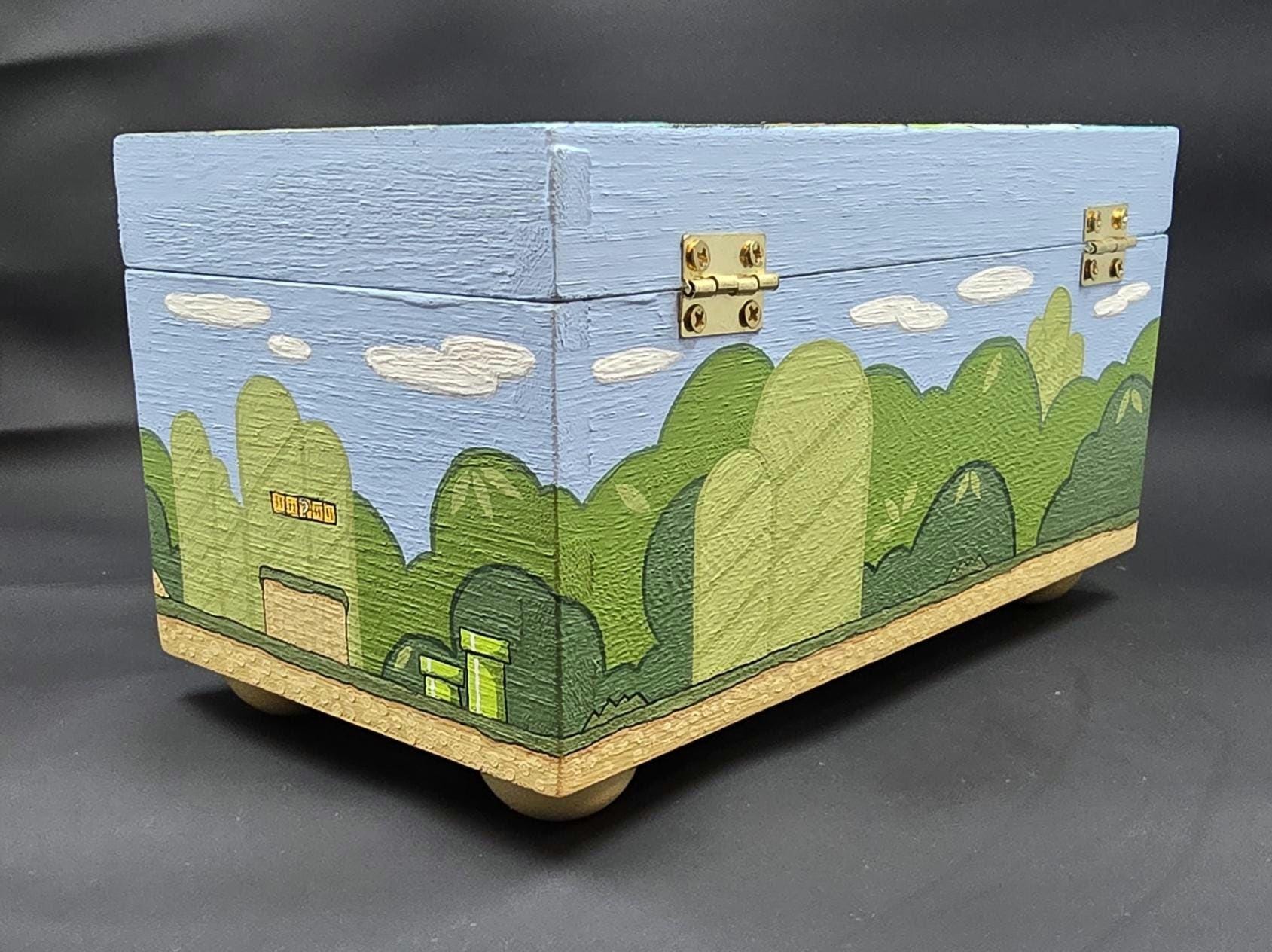Hand-painted Mario Video Game Themed Wooden Keepsake Box - Etsy