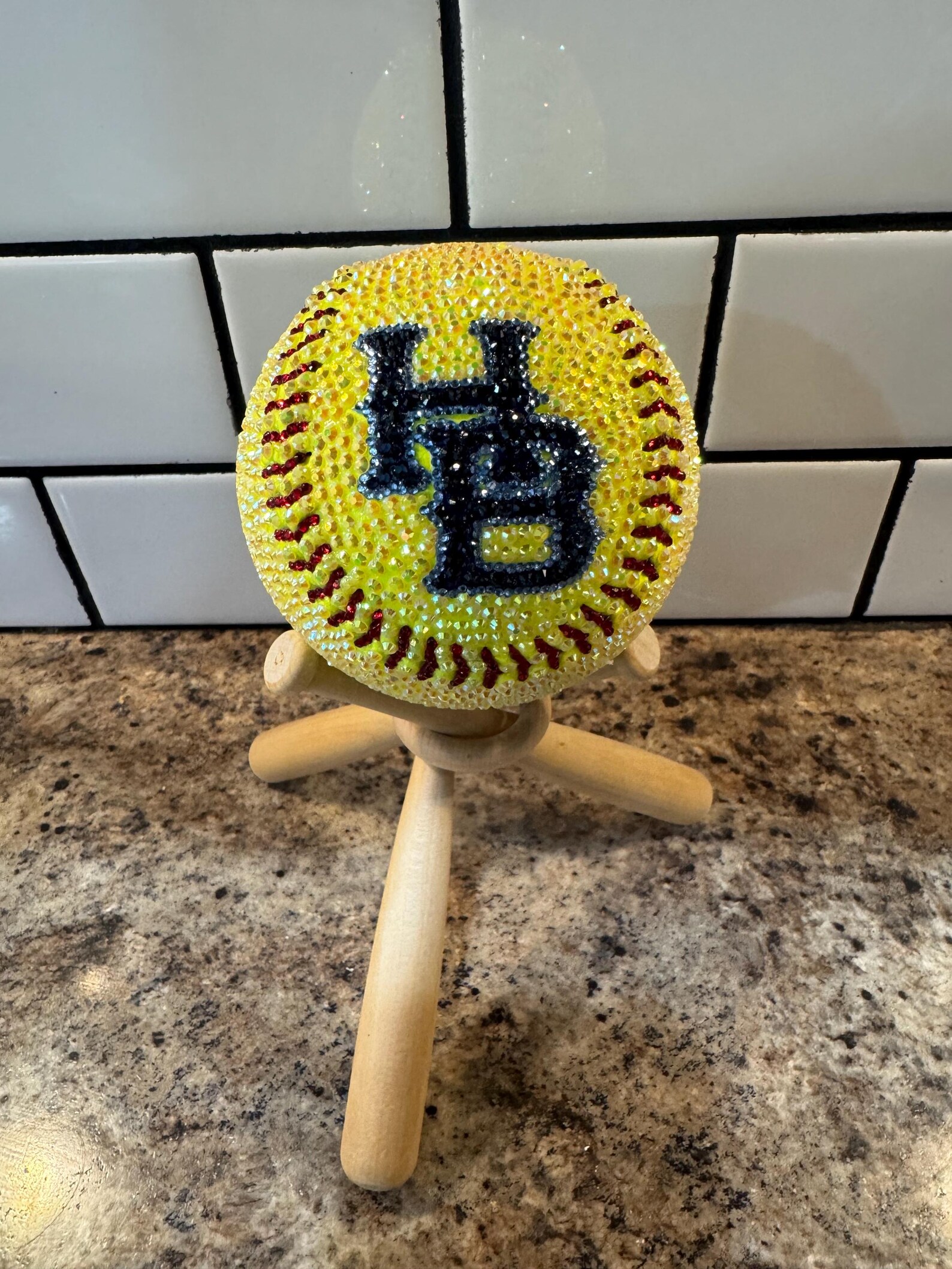 Custom Rhinestone Softball - Etsy