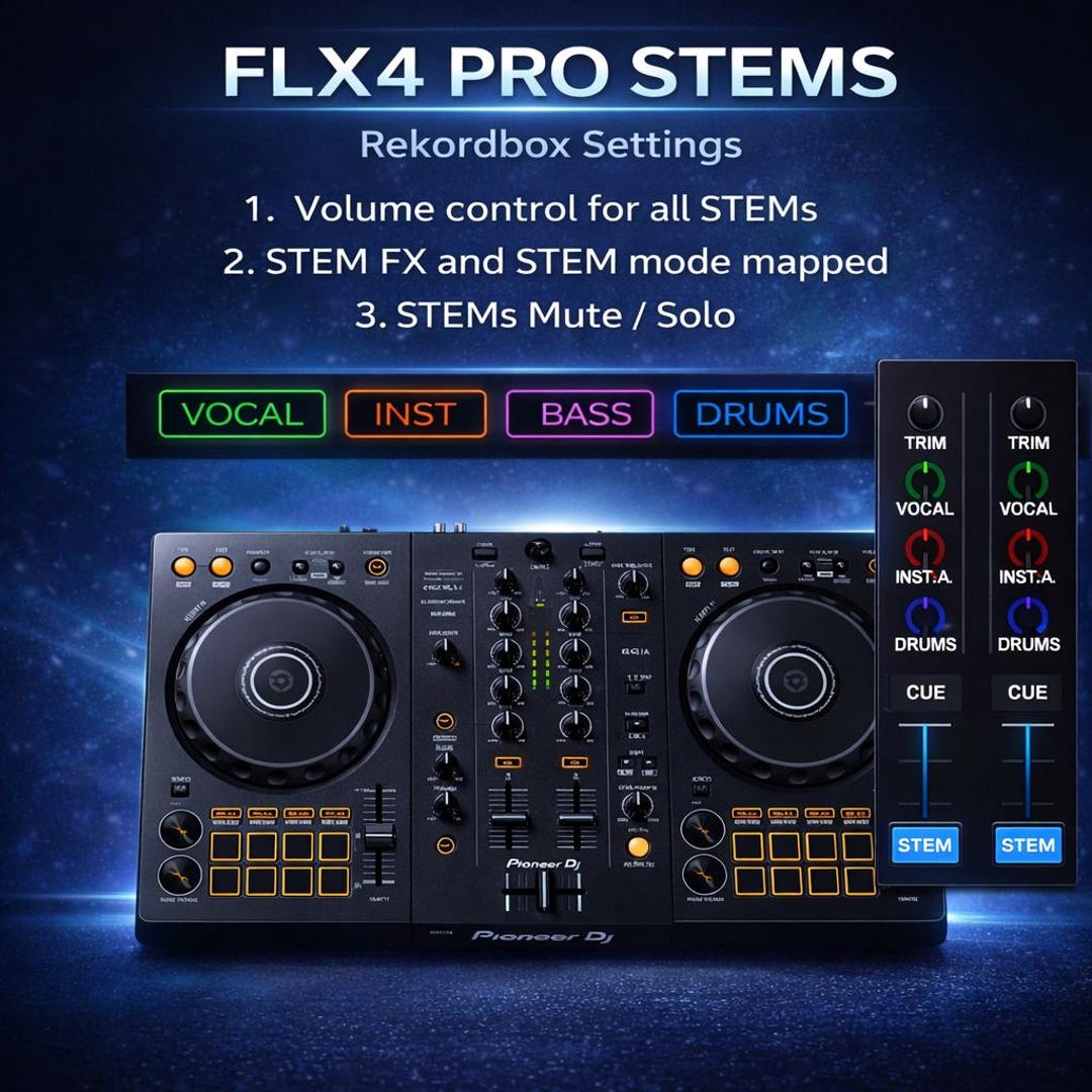 FLX4 Pro 4 Stems Midi Mapping | Rekordbox Settings - Etsy Canada