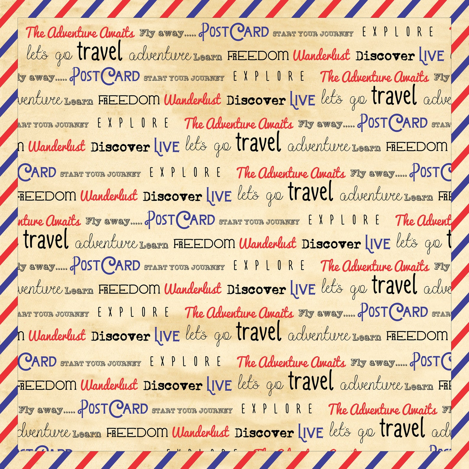 Travel Digital Paper Junk Journal Ephemera Scrapbooking Kit Vintage ...
