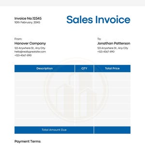 Editable and Printable Invoice Template | PDF & Canva Invoice Form for ...