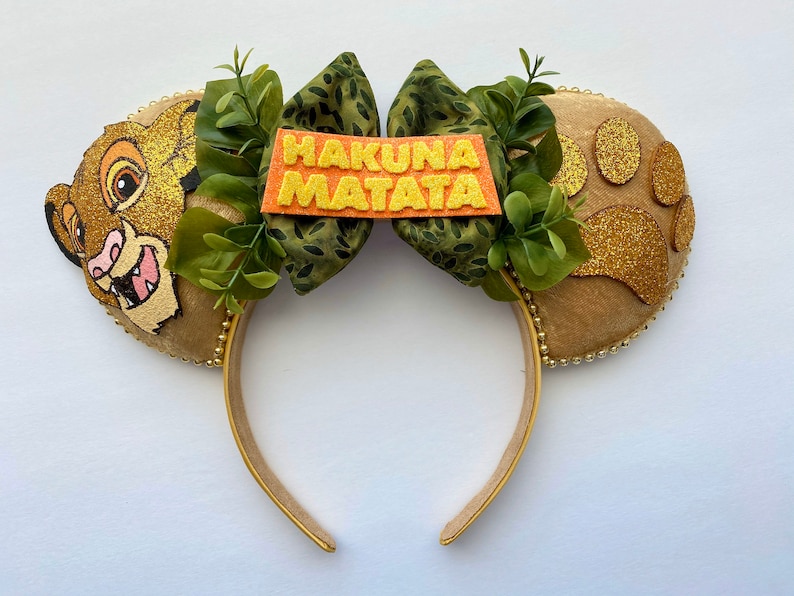 Lion King Simba Inspired Mouse Ears Headband Mickey Ears Headband ...