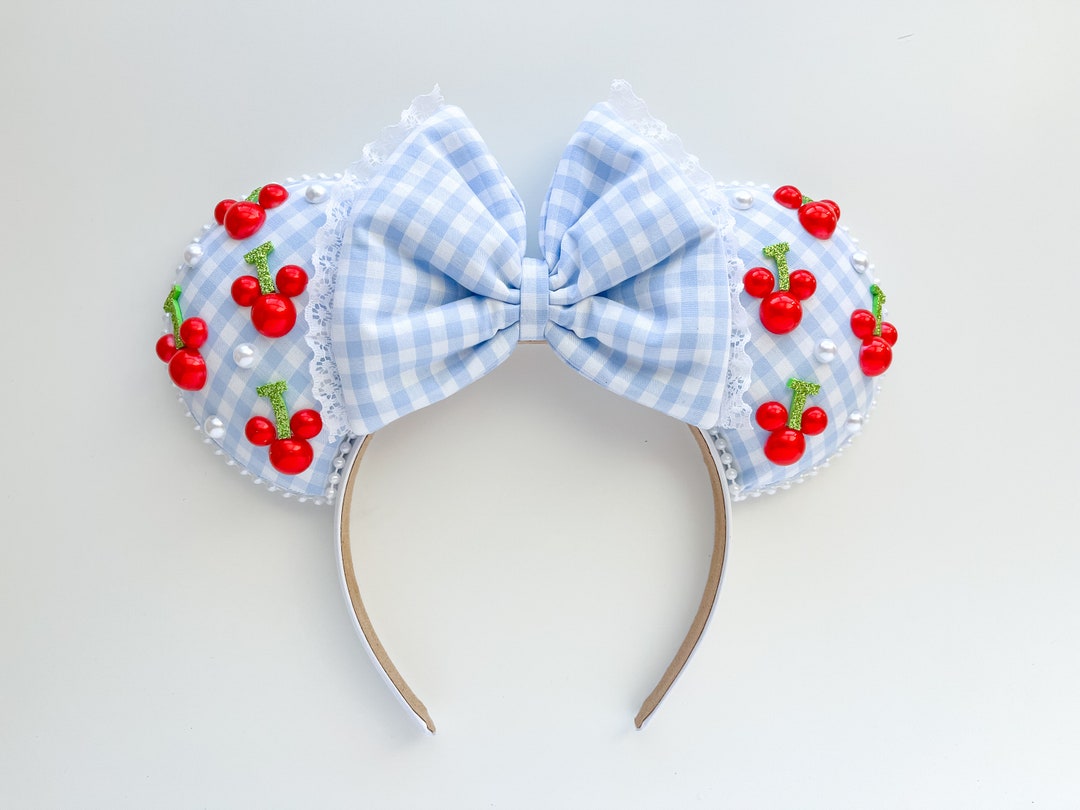 Pearl Spring Mickey Cherry Inspired Mouse Ears Mickey Ears Headband ...
