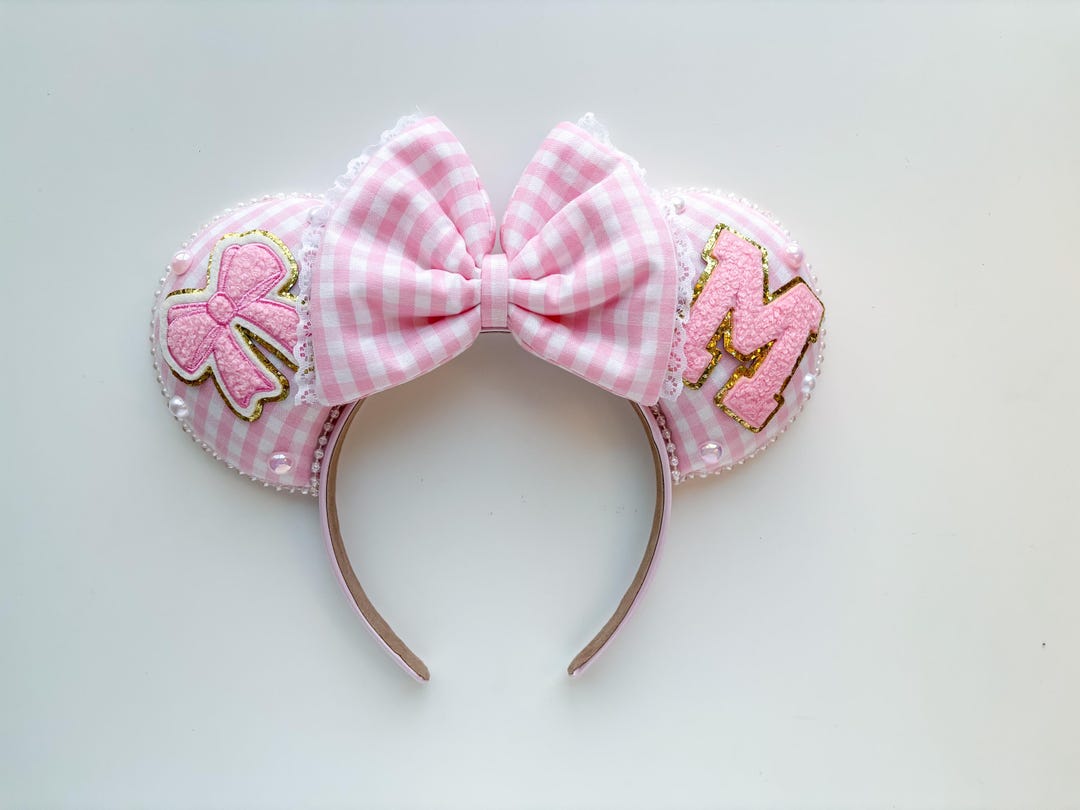 Mickey Gingham Patch Inspired Mouse Ears Mickey Ears Headband ...