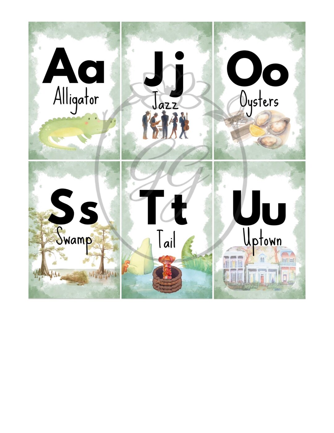 Louisiana Alphabet Print | 8x10 Nursery Art (digital Download) - Etsy