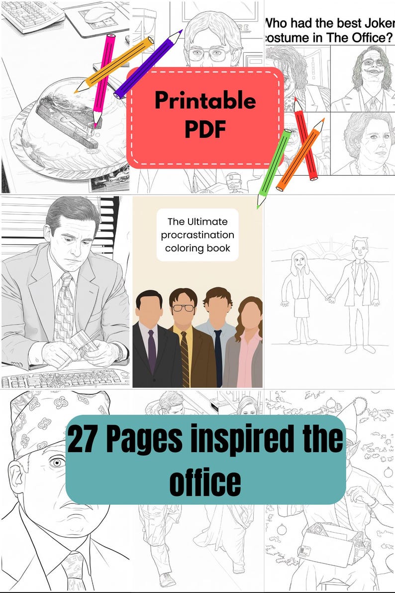 The Office-inspired Coloring Book for Adults | 27 PDF and Printable ...