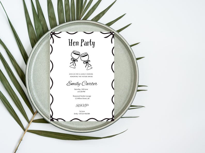 Hen Do Itinerary & Packing List Template | Editable Canva 5x7” + iPhone ...