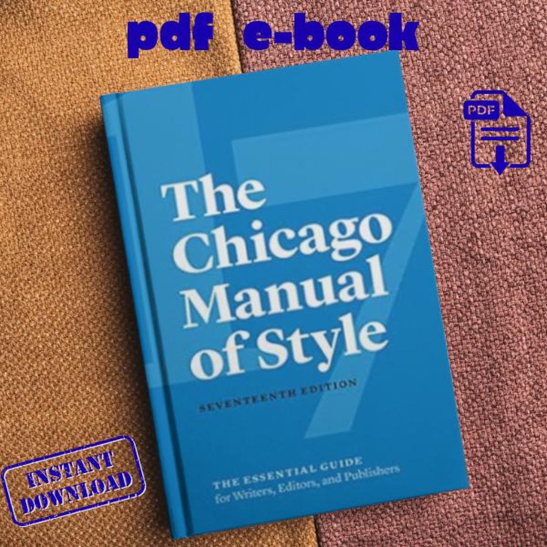 The Chicago Manual of Style 17th Edition - Etsy