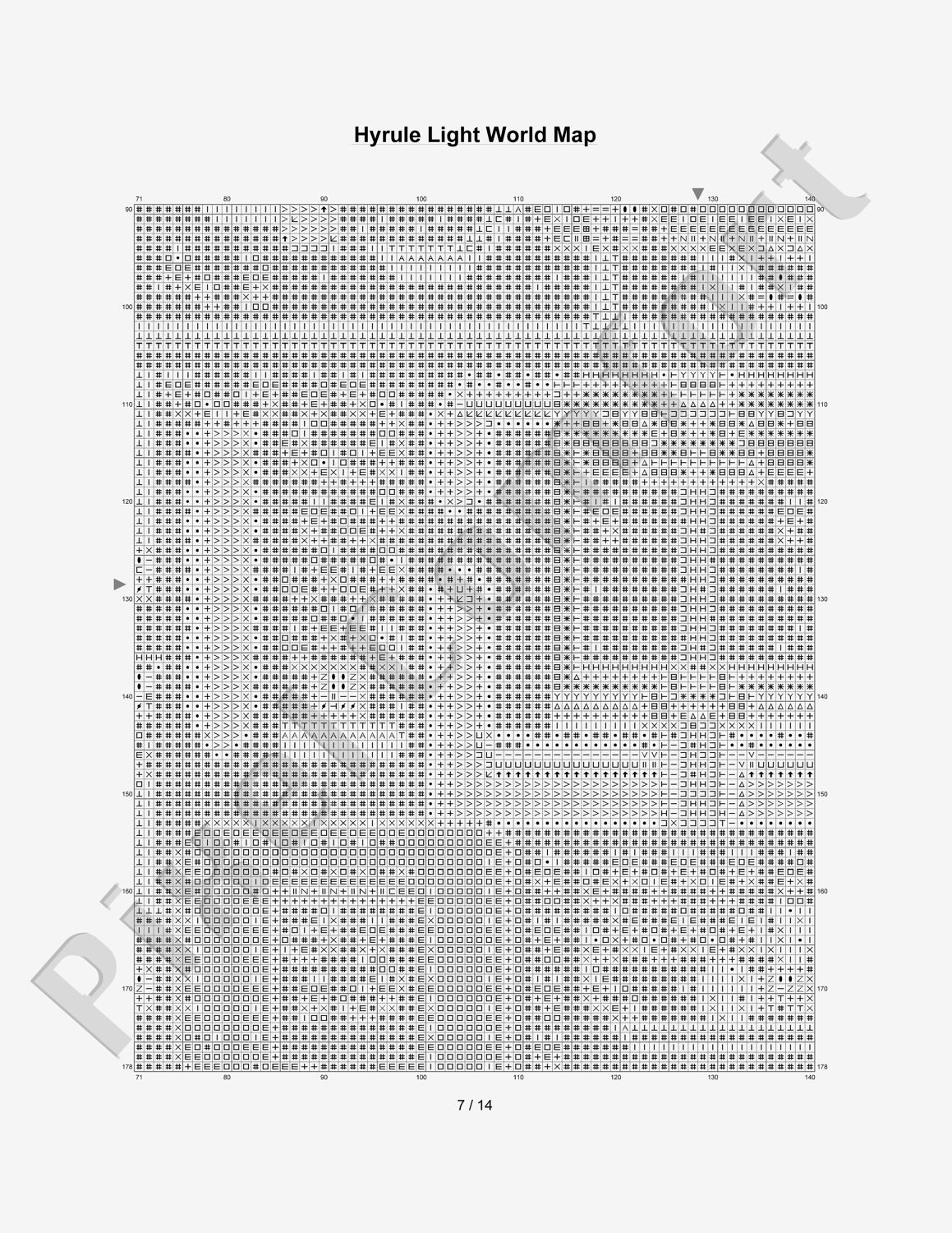 Hyrule Light World Map Cross Stitch Pattern - Etsy