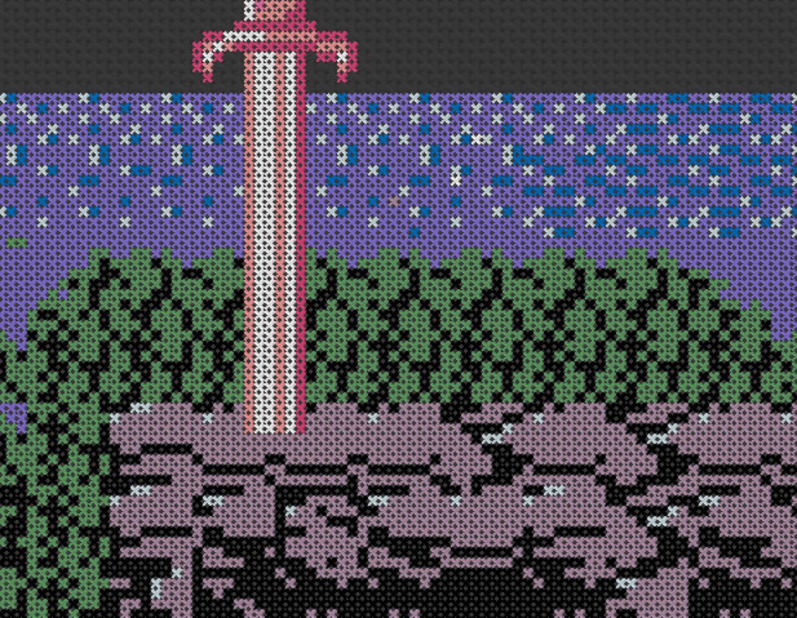 Zelda II: the Adventure of Link Title Screen Cross Stitch Pattern - Etsy