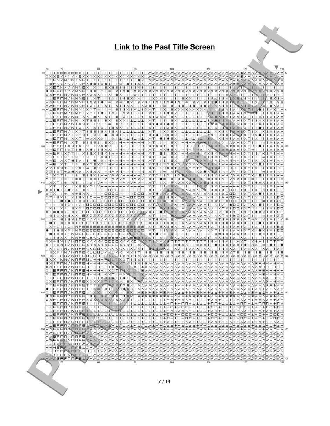 The Legend of Zelda: Link to the Past Title Screen Pattern - Etsy