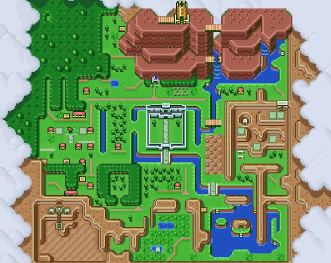 Hyrule Light World Map Cross Stitch Pattern - Etsy