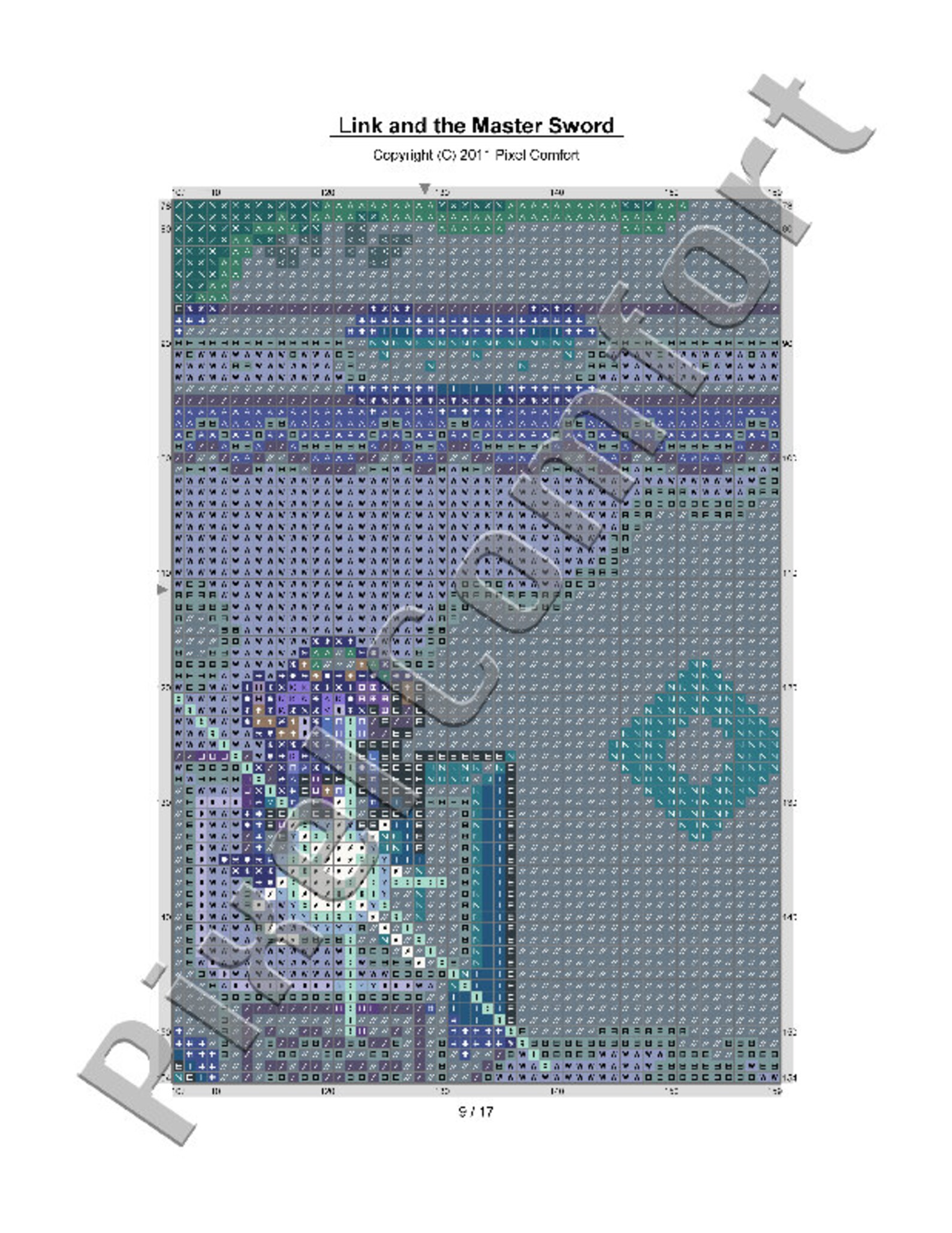 Link and the Master Sword Cross Stitch Pattern - Etsy