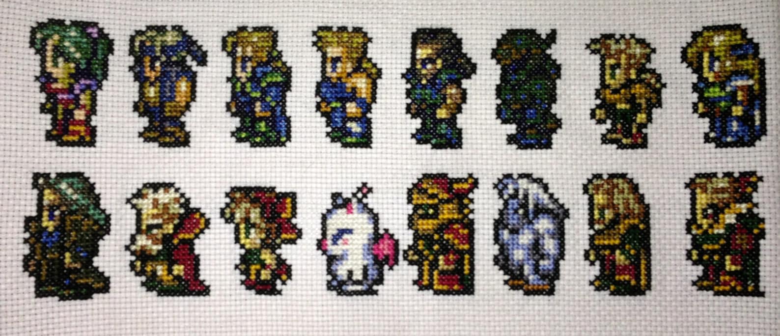 Final Fantasy 6 Characters Cross Stitch Pattern final Fantasy III for ...