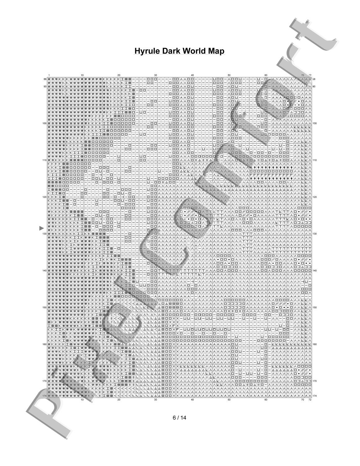 Hyrule Dark World Map Cross Stitch Pattern - Etsy UK