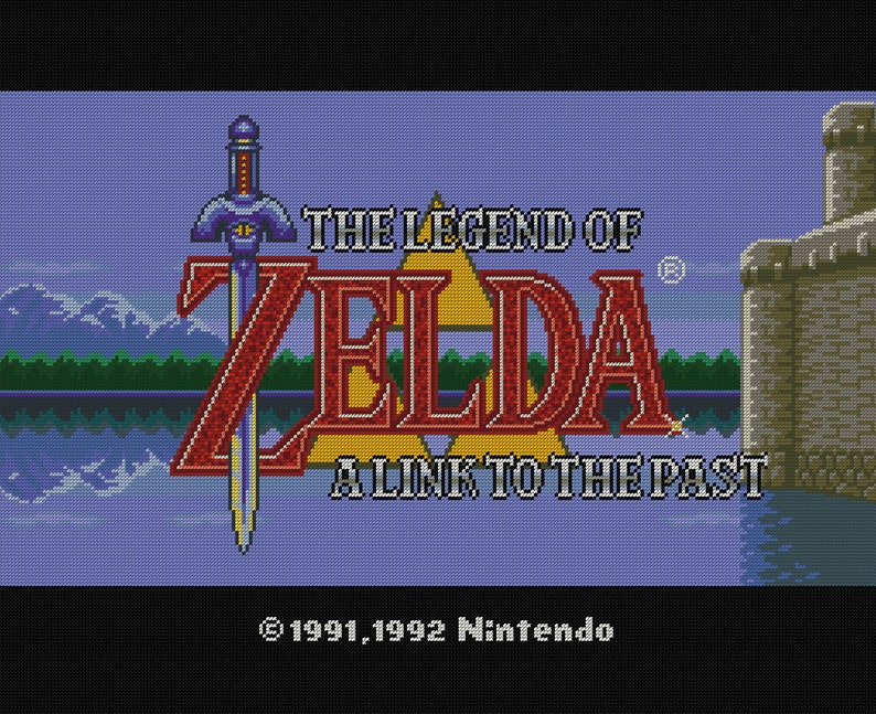 The Legend of Zelda: Link to the Past Title Screen Pattern - Etsy