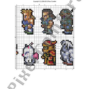 Final Fantasy 6 Characters Cross Stitch Pattern - (final Fantasy III ...
