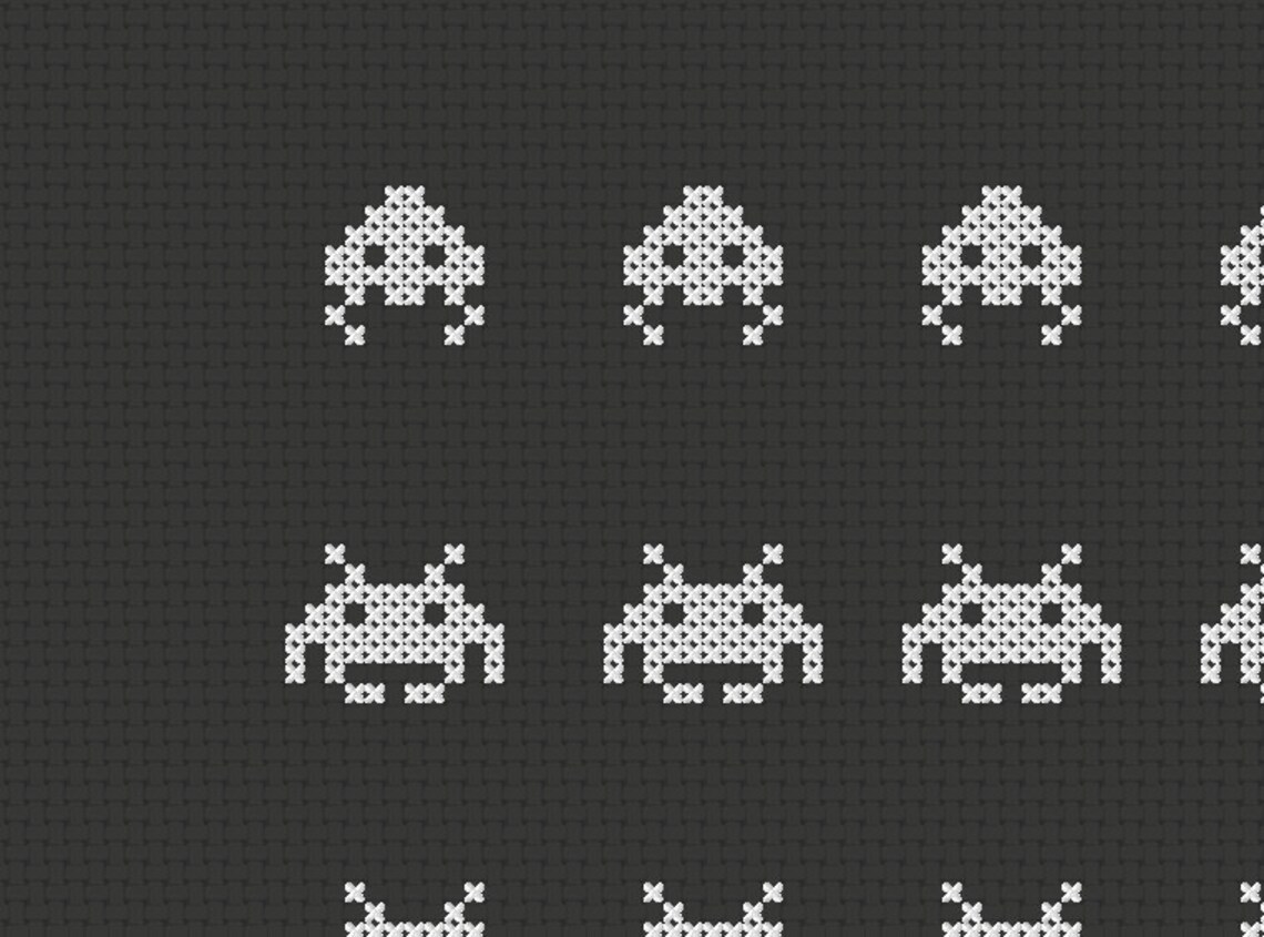Space Invaders Cross Stitch Pattern - Etsy