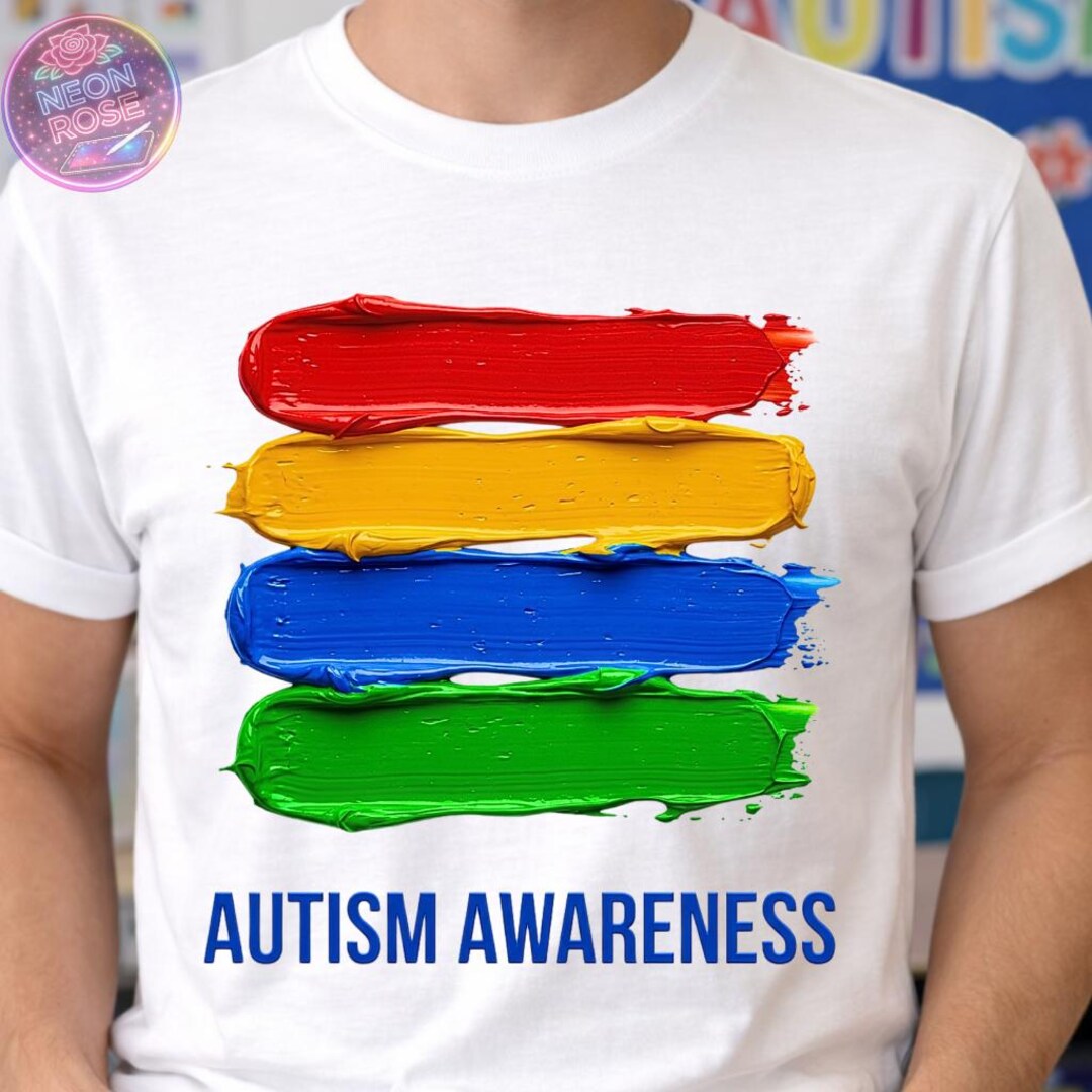 Autism Awareness PNG, Impasto Paint Stroke Design, Colorful Awareness ...