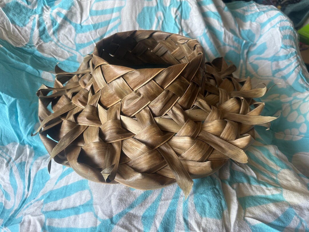 Sun Hat Beach Hat Hawaiian Hat Palm Frond, Coconut Frond Handwoven ...