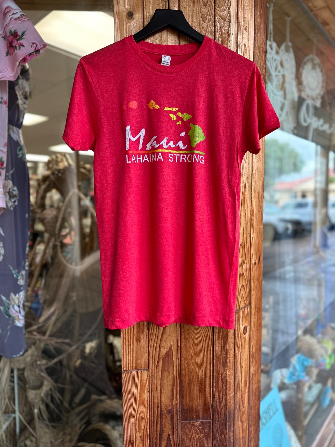Red Maui Map T-shirt: Lahaina Strong Hawaii Tee - Etsy