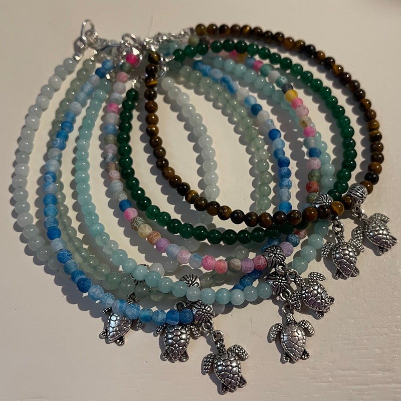 Turtle Anklet - Etsy