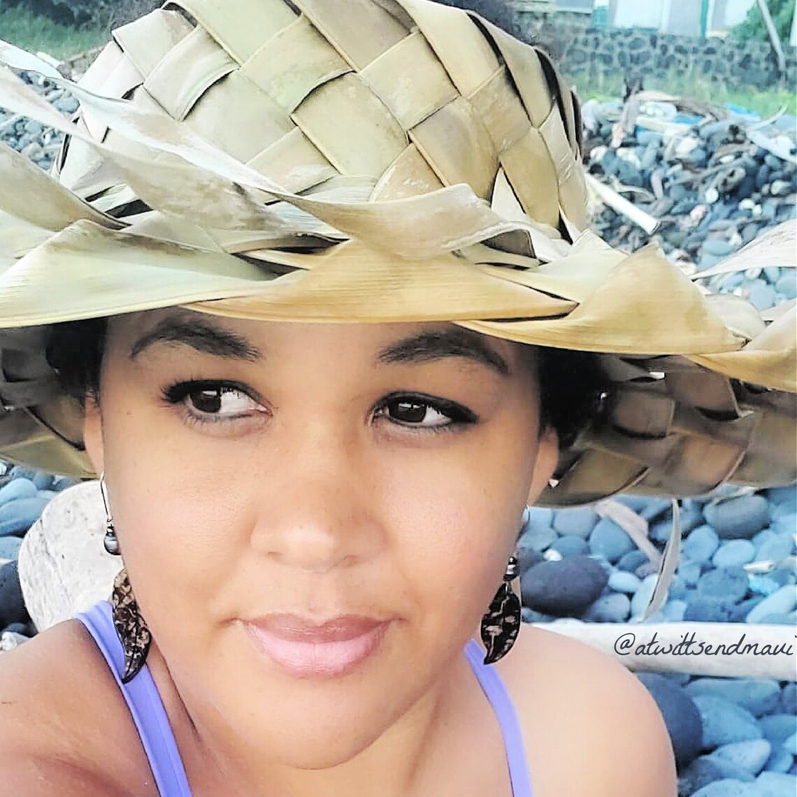 Pāpale coconut frond hat handwoven Hawaiian hat happy | Etsy