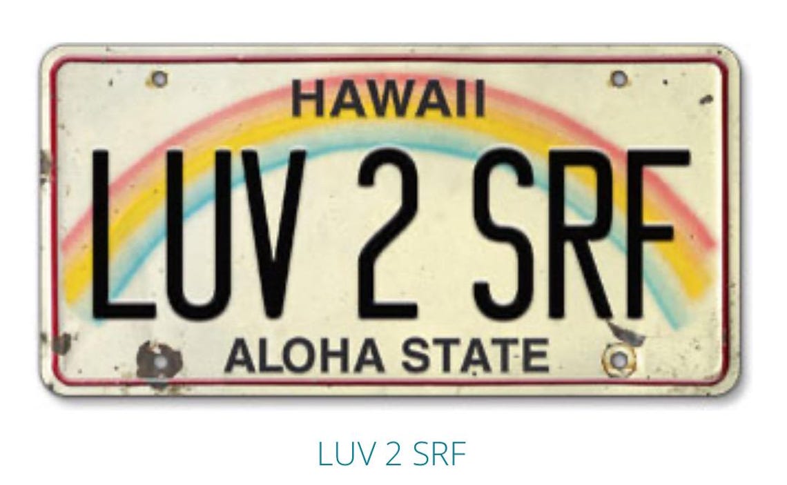 Vintage Replica Hawaii License Plates - Etsy