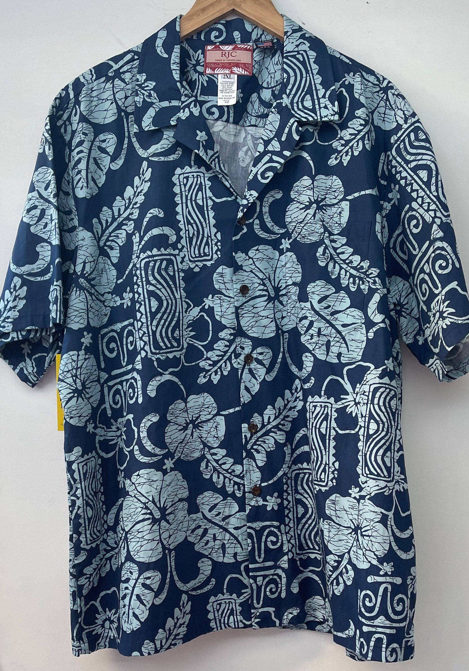 Authentic Hawaiian Aloha Shirt: Floral Print Cotton Luau Shirt - 2XL - Etsy