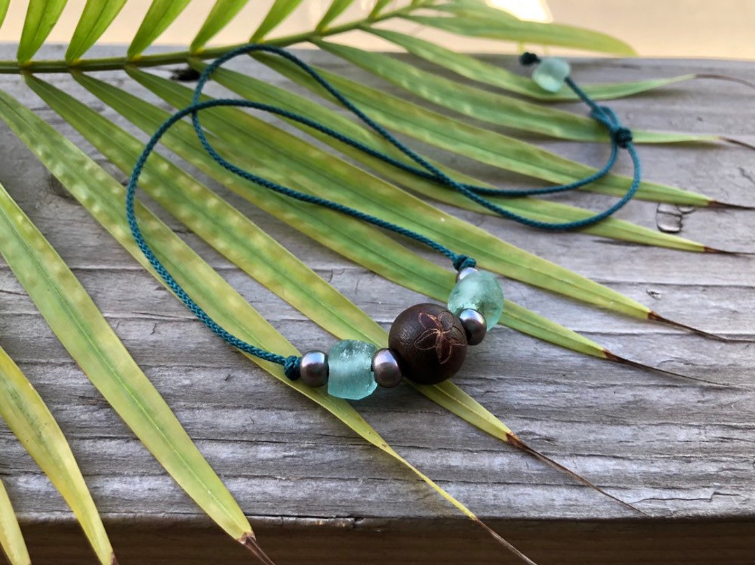 Beach ղҽϲƙӏɑϲҽ • Cord Necklace • Wood Necklace • ҍҽɑϲհ ցӏɑss • Fresh ...