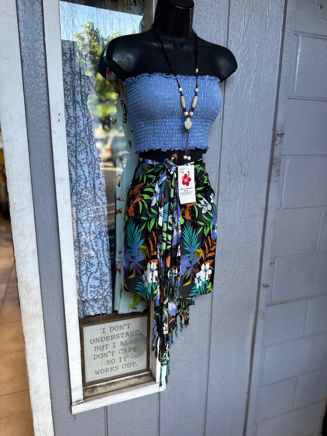 Short Pareo • Beach Wrap • Head Wrap • Scarf • Lava Lava • Bikini Wrap ...