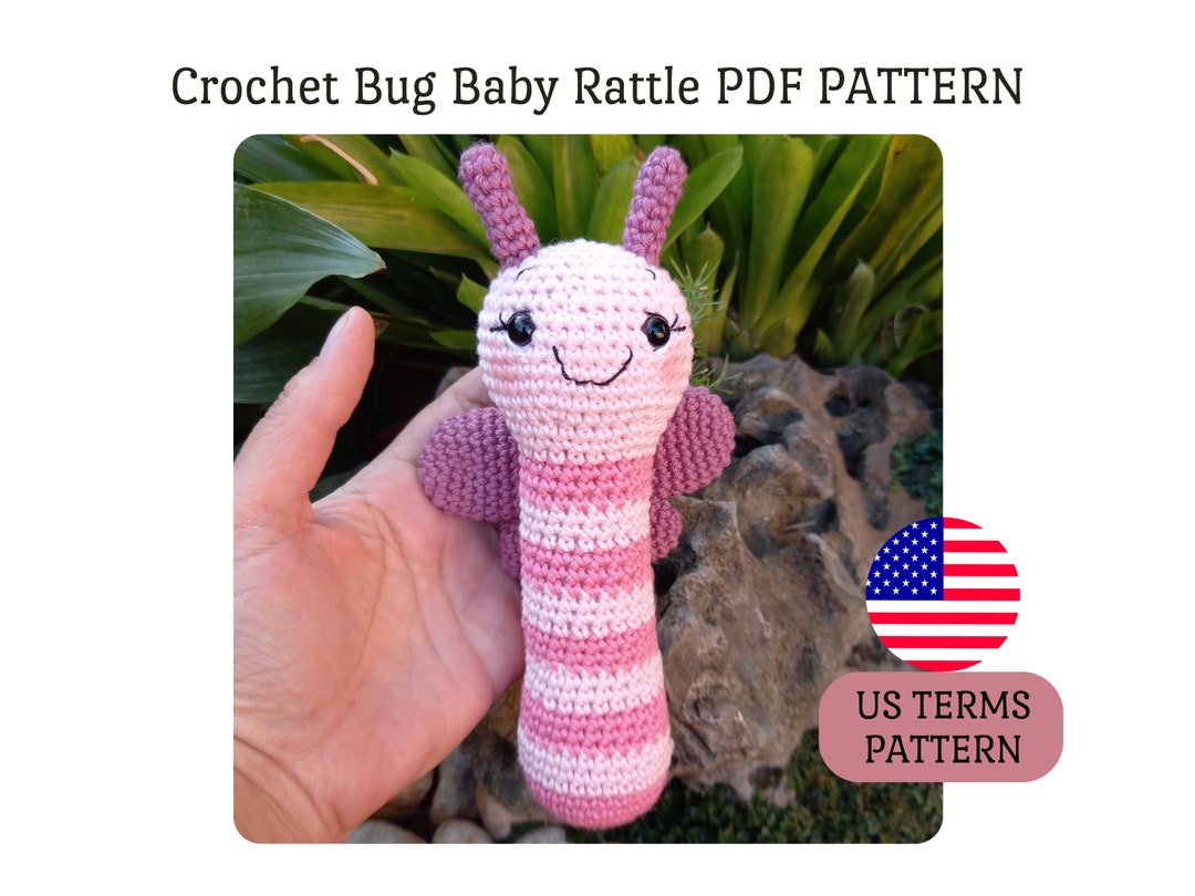 Bug Baby Rattle PDF Crochet Pattern, Crochet Bugs and Butterflies ...