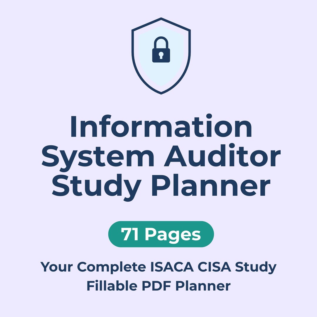 CISA Isaca Certification Study Planner Cisa Information System Auditor ...
