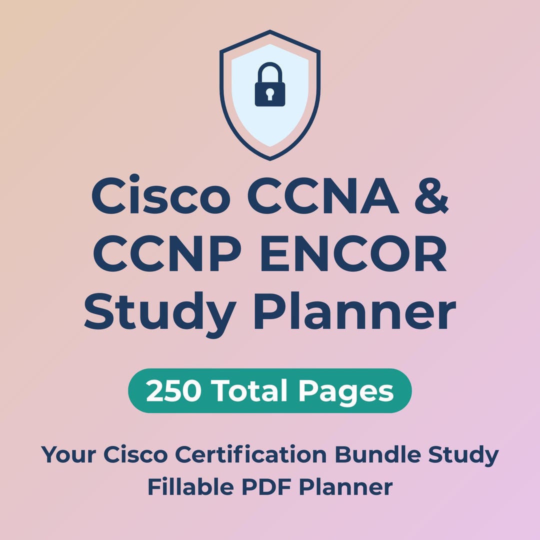 Cisco Ccna and Cisco Ccnp ENCOR Certification Bundle PDF Planner Study ...