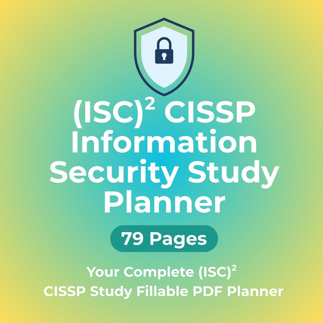 ISC2 CISSP Certification Study Planner Cissp Exam Prep Guide Fillable ...