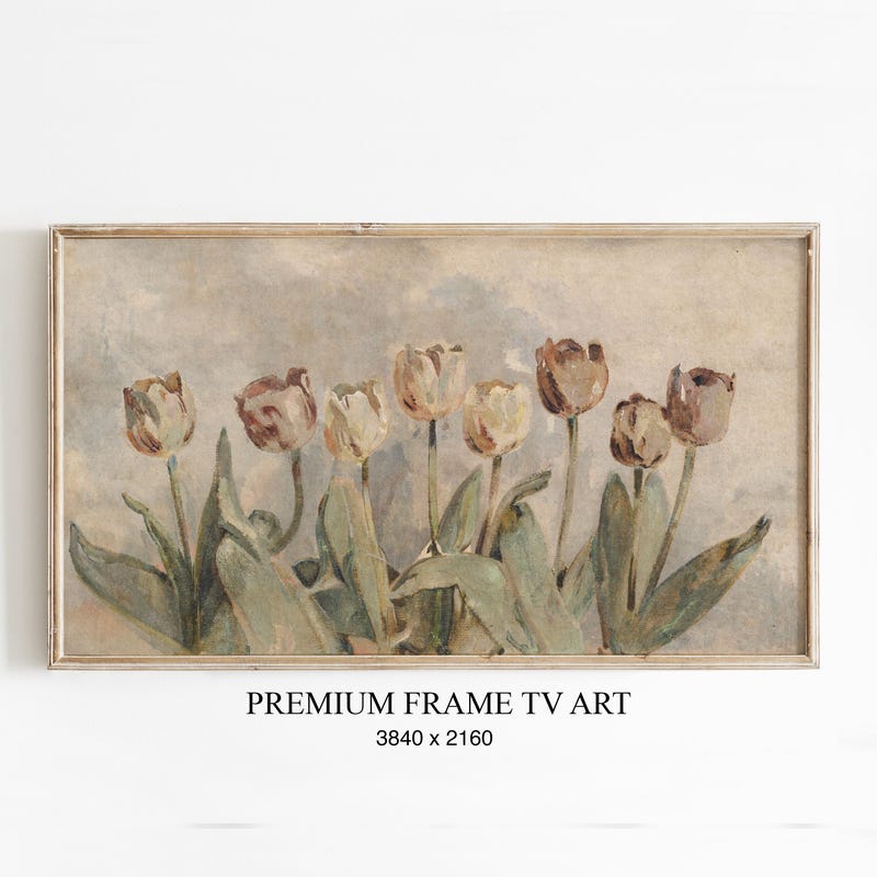 Vintage Tulip Wallpaper - Etsy