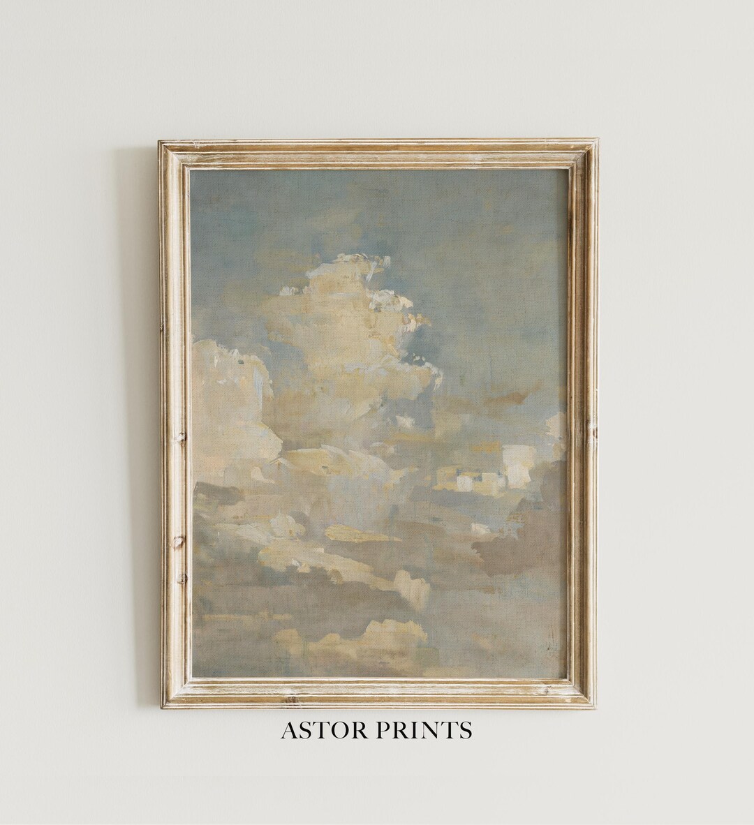 Pastel Cloud Sky Print: Cottagecore Wall Art, Printable Digital ...