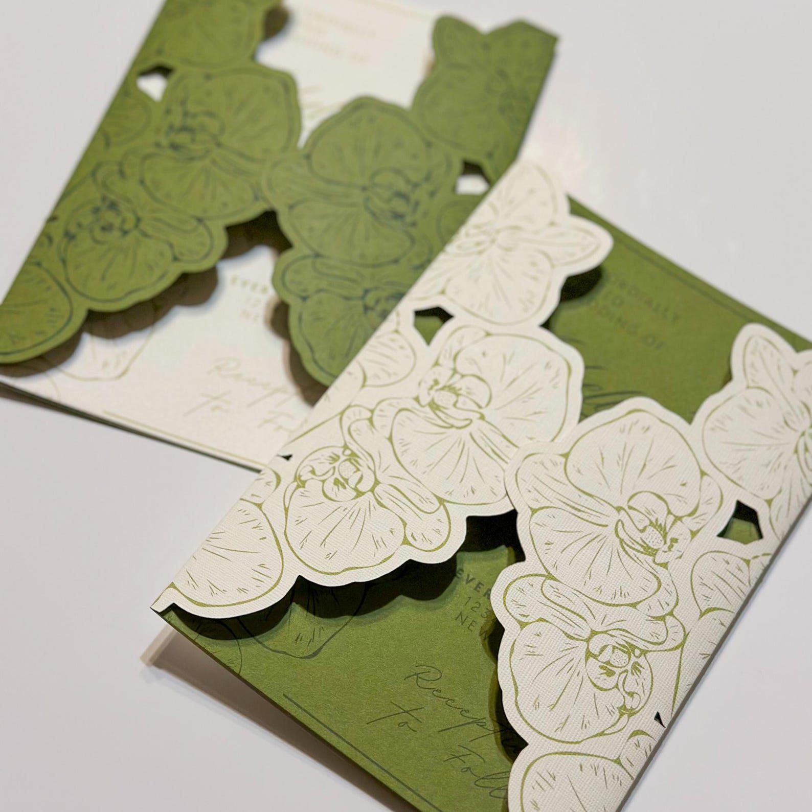 Orchid Flower Wedding Invitation Jacket SVG for Cricut | Print Then Cut ...