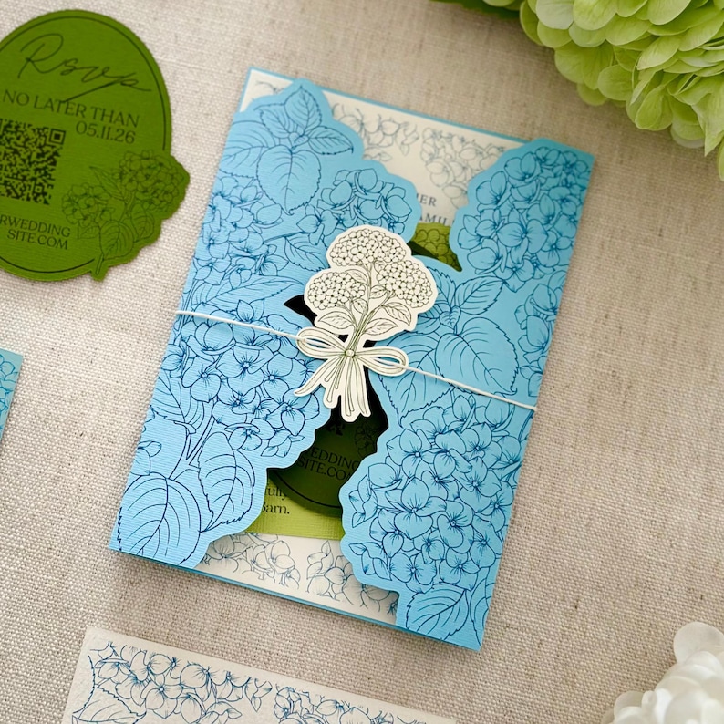Hydrangea Wedding Invitation Jacket Suite SVG for Cricut | Print Then ...